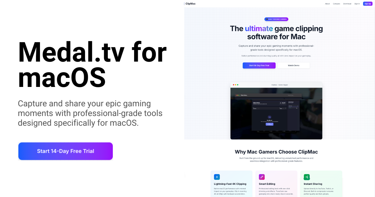 ClipMac - Game Clipping Software for Mac | Medal.tv Alternative